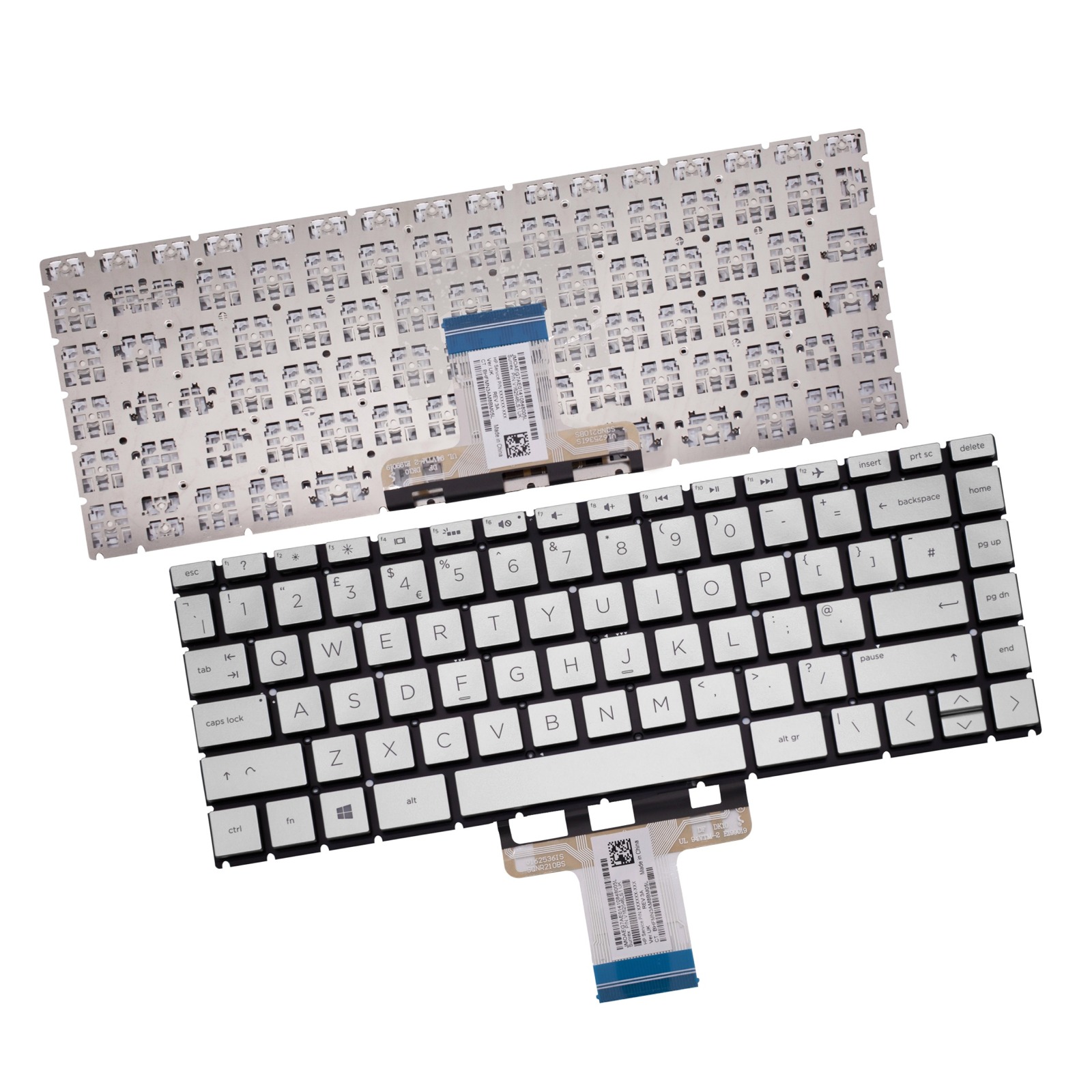 Replacement For HP Pavilion 14-CE0000NT New UK QWERTY Backlit Silver ...